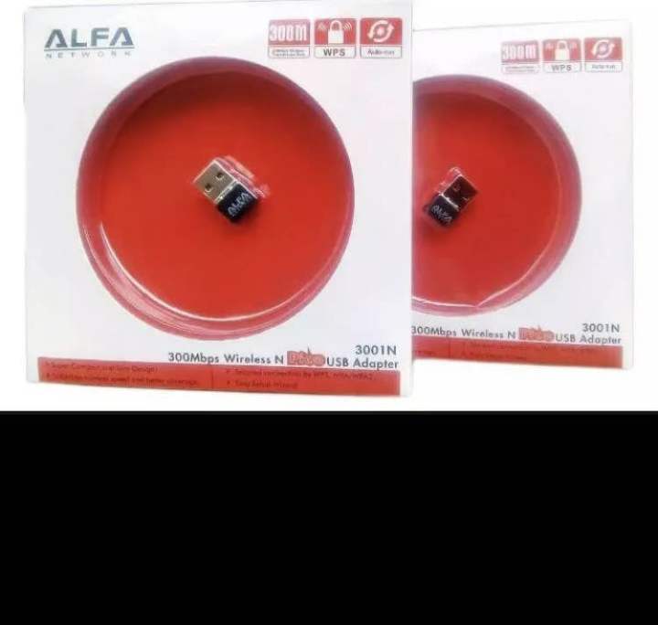 Alfa Wifi Wireless USB Adapter Mini 300Mbps for Laptop PC Computer ...