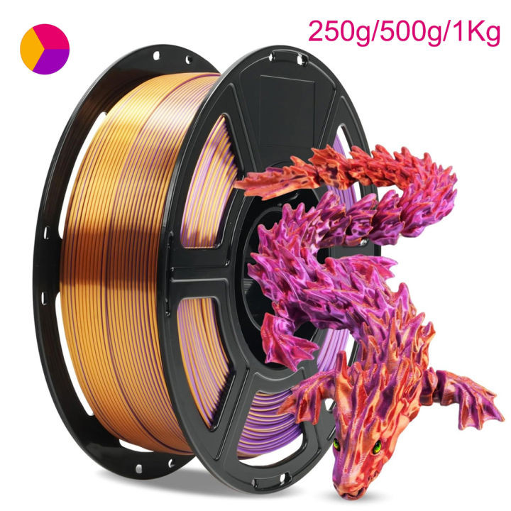 Triple Color PLA Silk three Color gold purple red 3D Printer Filament ...