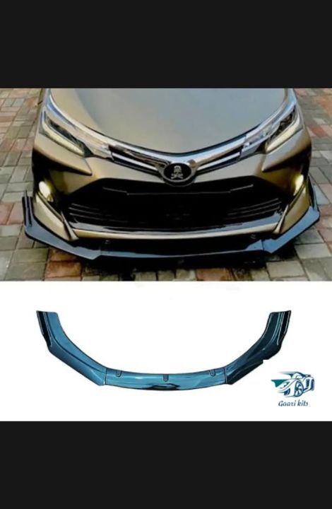 Car bumper Universal kit splitter Black glos and Decorations with (4 ...