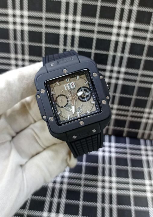 HB rubber strap Master lock Premium quality watch | Daraz.pk