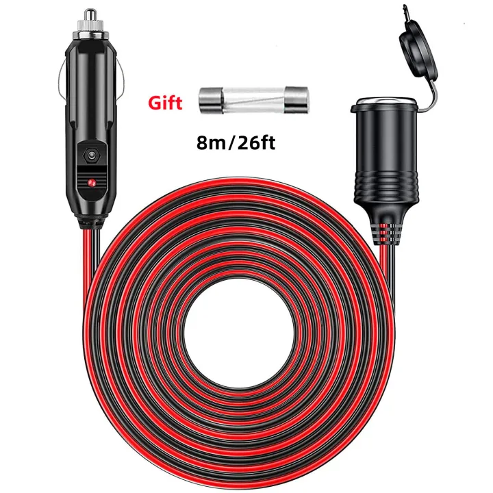 Car cigarette lighter socket extension cable internal plug to socket ...