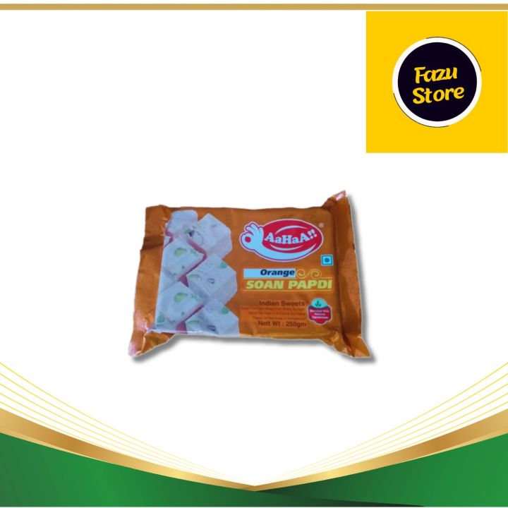 Aaha Soan Papdi Sweet Orange Flavour Sweet (250g). | Daraz.lk