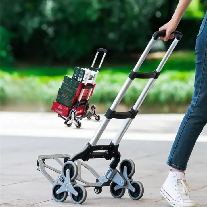 Portable Folding Trolley Cart Home Supermarket Shopping 75kg Trolley ...
