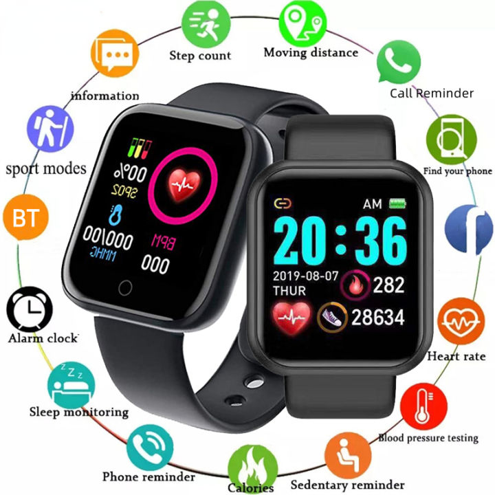 Music Control Smart Watch Men Women Calories Fitness Monitor Running ...