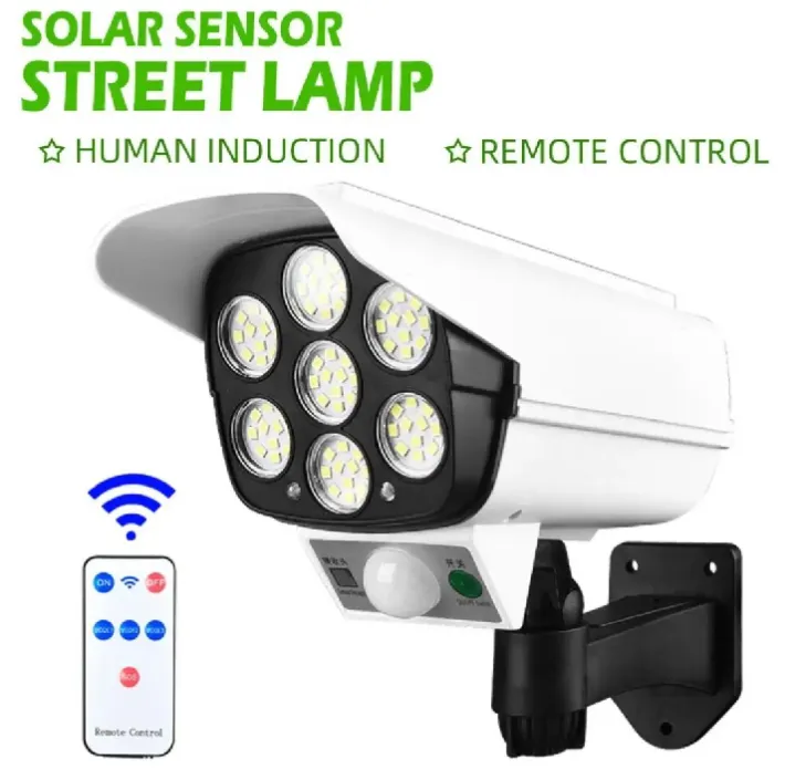 Solar Sensor Light Camera Remote Control Wireless Outdoor Flood Light ...