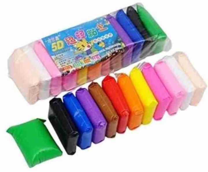 12 Colors Soft Super Light Clay Modeling Air Dry Clay For DIY Handmade ...