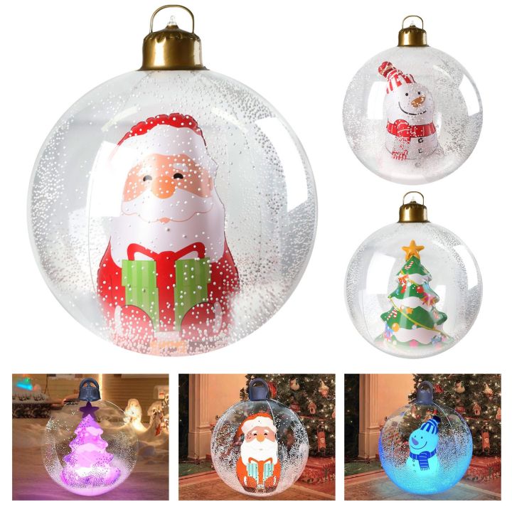 24 Inch Inflatable Christmas Balls Outdoor Christmas Decorations with ...