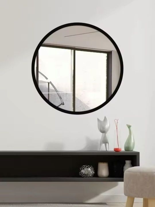 Round Wall Mirror Black Hallway Home Living Room Kitchen Bathroom Wc ...