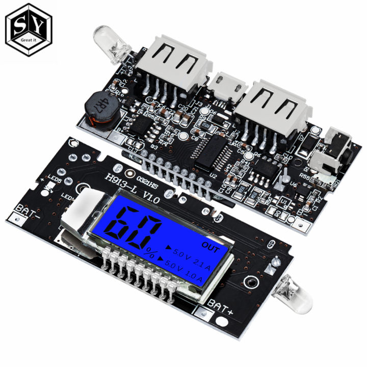 Dual USB 5V 1A 2.1A Mobile Power Bank 18650 Battery Charger PCB Power Module Accessories For ...