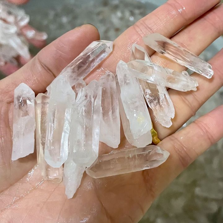 1000g/bag Bulk 100% Natural Clear Quartz Healing Crystal Point Wand ...