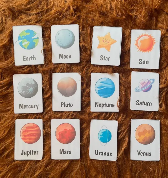 Planets flashcard set for kids | Daraz.lk