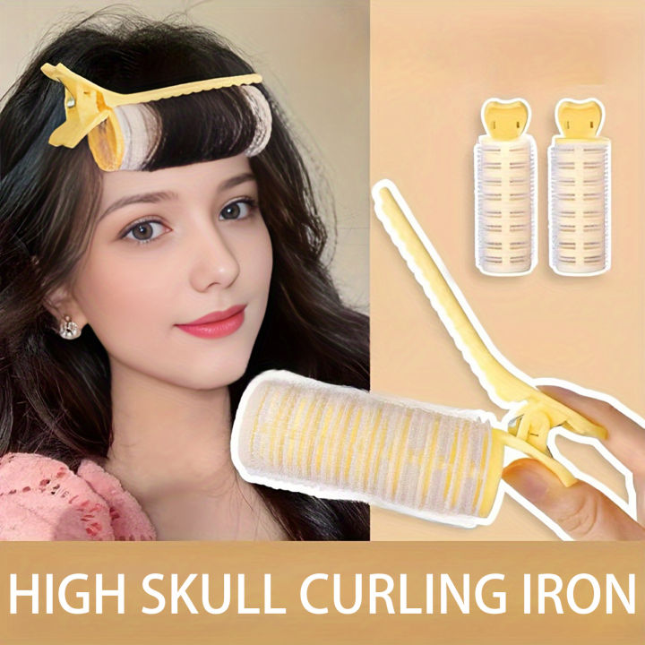 1/2pcs Fluffy Hair Roller Bangs Self Grip Traceless overnight heatless ...