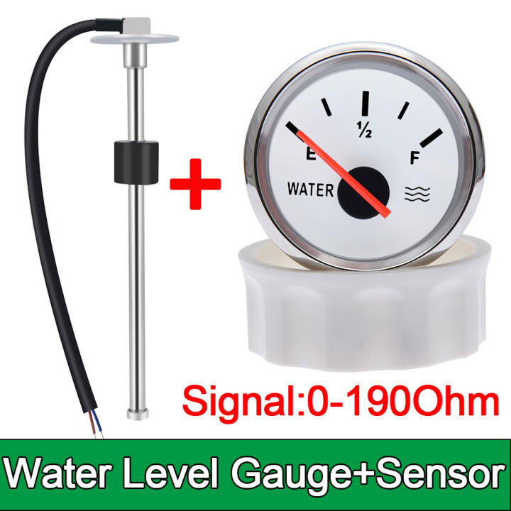 52mm Water Level Gauge With Water Level Sensor 0-190 Ohm Water Tank ...