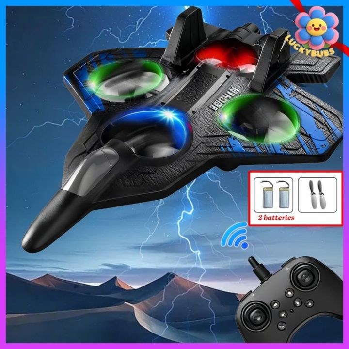 2.4GHz RC EVA Fighter Jet Airplane Altitude Hold, 360° Stunts, LED ...