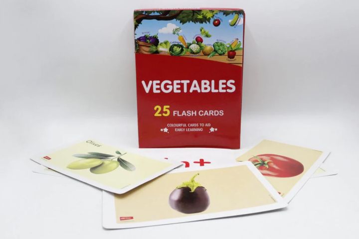 Vegetables Flash Cards collection Colourful Card To Aid Early Learning ...
