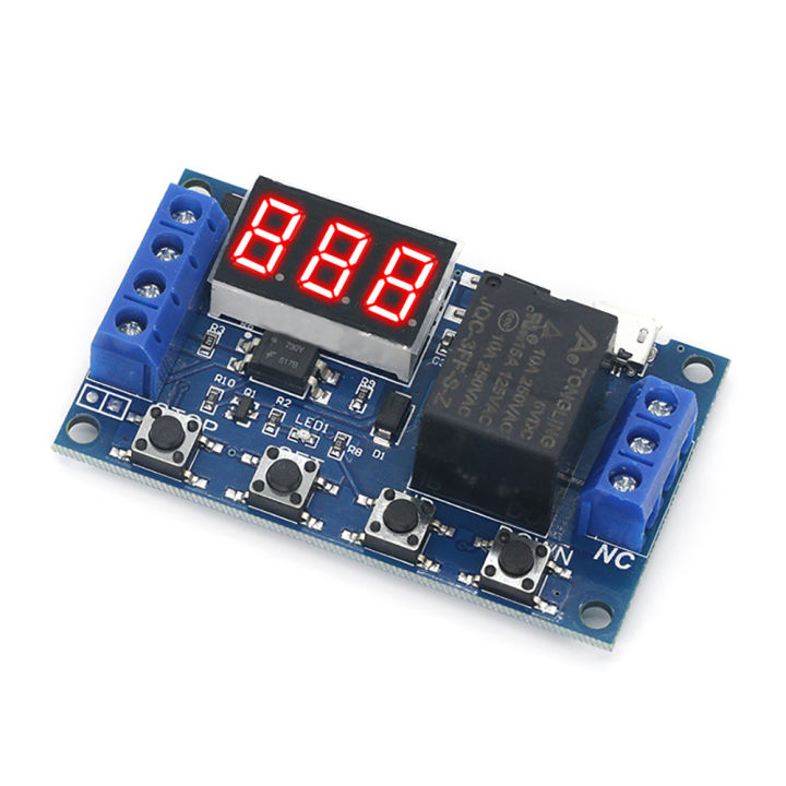 DC 6-30V Support Micro USB 5V LED Display Automation Cycle Delay Timer Control Off Switch Delay ...