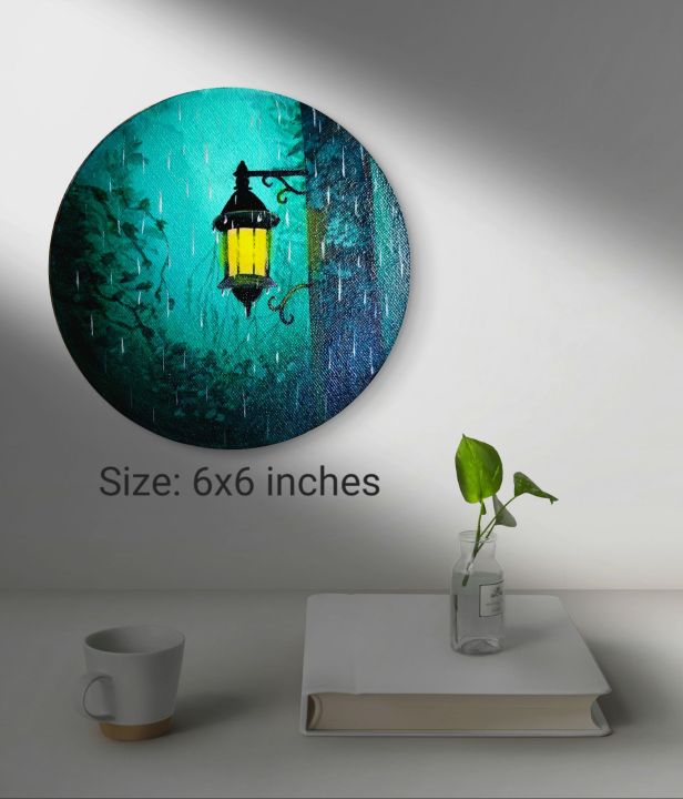 1 Handpainted round shape canvas | 100% Original | beautiful canvas ...