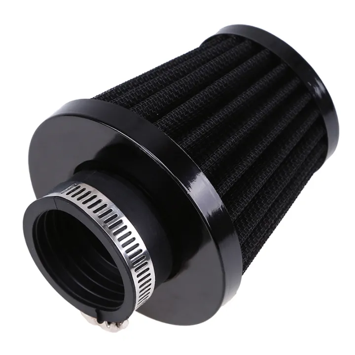 Black Motorcycle Enigne Inlet Air Filter Iron Cleaner Adjustable ...