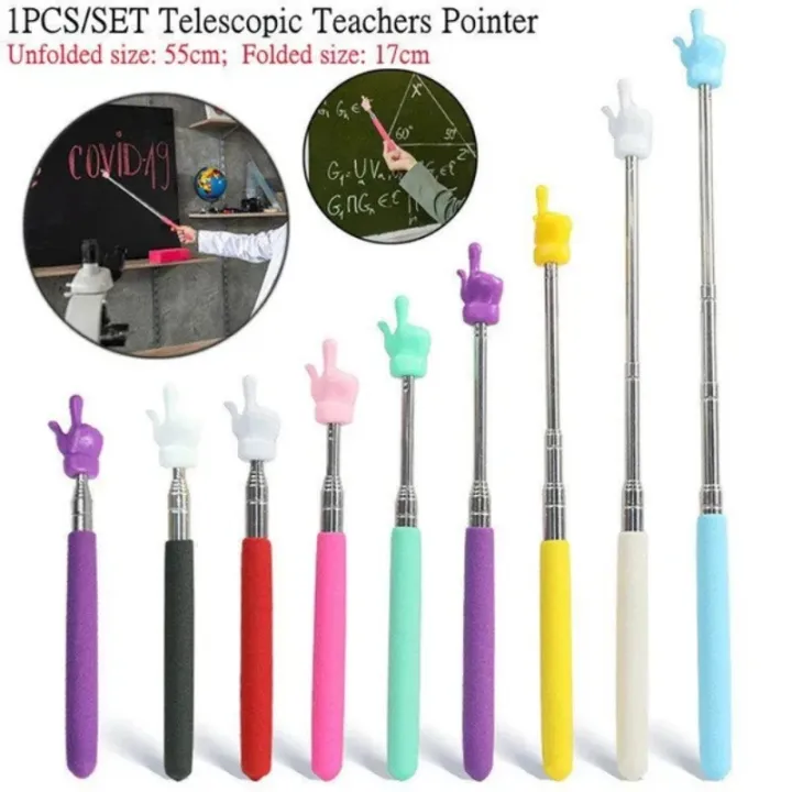 1Pc Telescopic Teachers Pointer Extendable Finger Design Pointer Stick ...