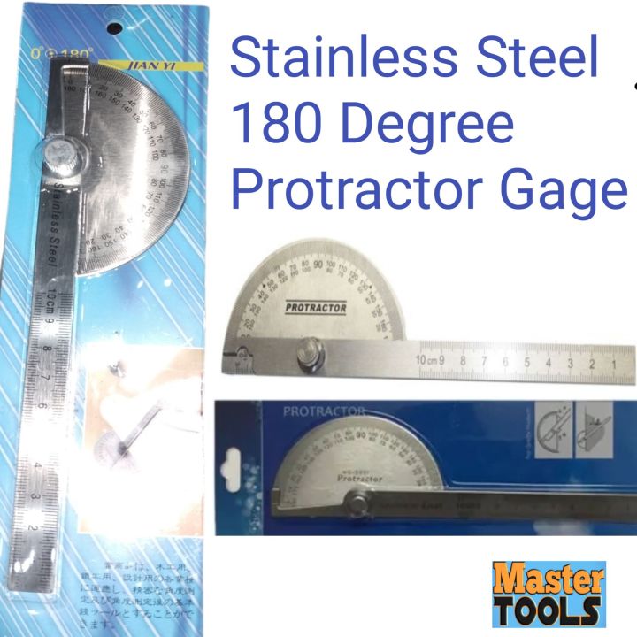 Stainless steel 180 Degree Protractor Gage | Daraz.pk