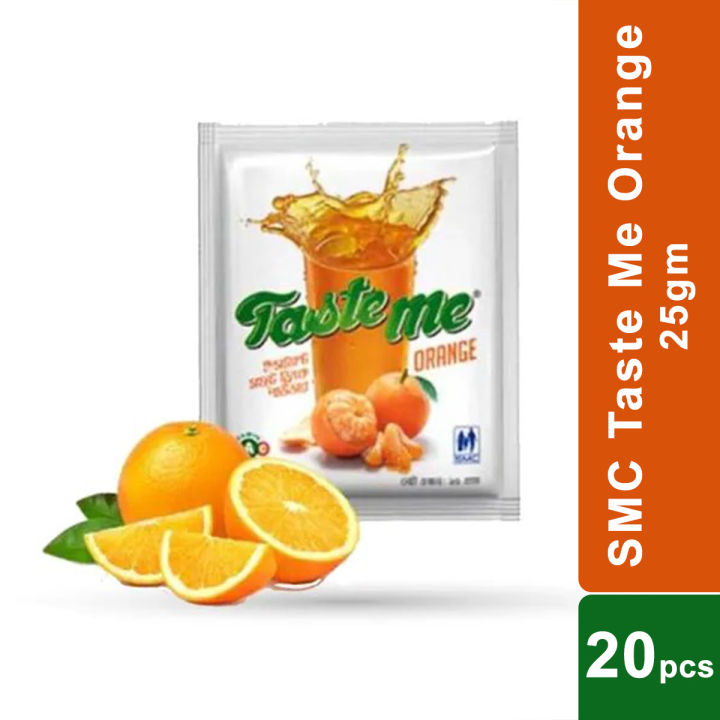 SMC Taste Me Orange Flavored Instant Drink Powder - 25Gm Pack X 20Pcs ...