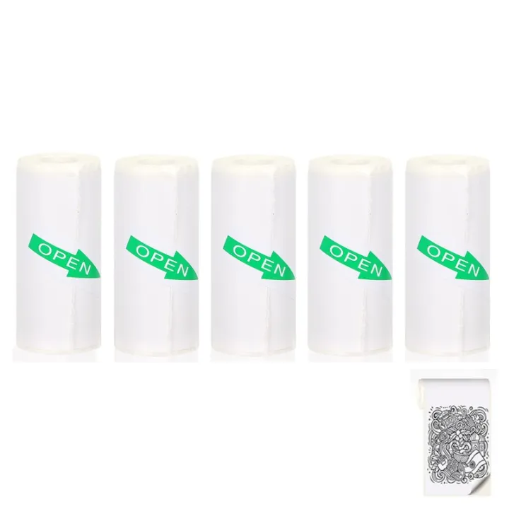 Self Adhesive Thermal Paper, 57 x 25 mm Mini Printer Paper Sticker ...