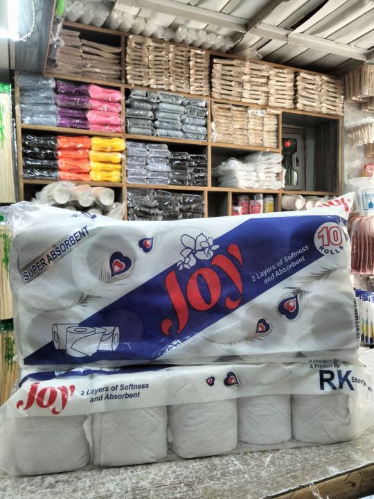 Multi Purpose Tissue Roll pack of 10, White smooth & soft toilet tissue ...