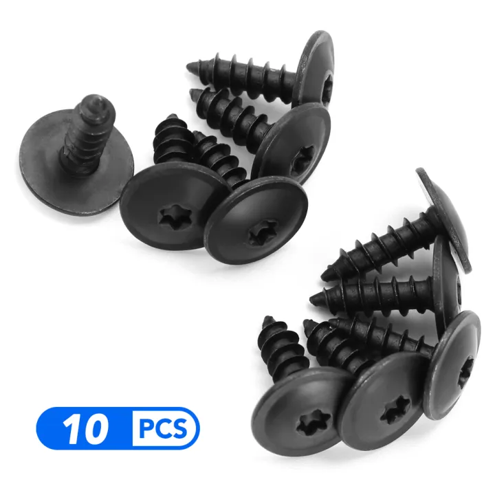 10Pcs Car Clips Fastener Engine Splash Guard Self Tapping Screws for ...