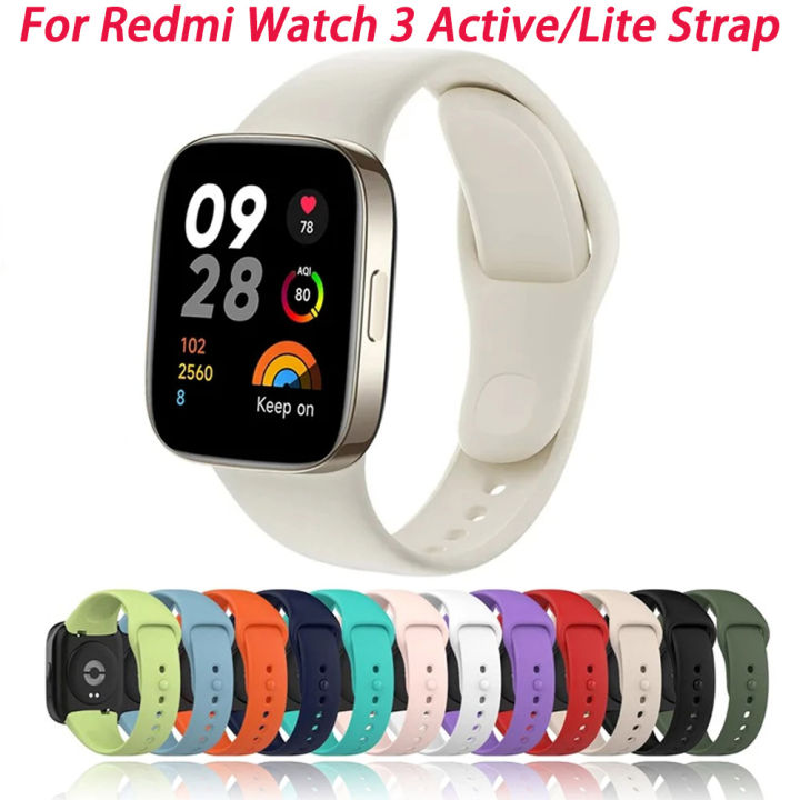 Silicone Loop For Xiaomi Redmi Watch 3 Active/Lite SmartWatch Wristbands Bracelet watchband ...