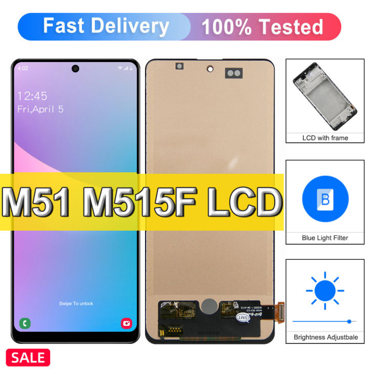 TFT M51 Display for Samsung Galaxy M51 M515 M515F Lcd Display Touch ...