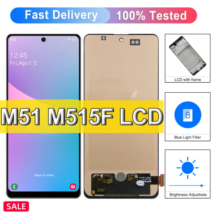 TFT M51 Display for Samsung Galaxy M51 M515 M515F Lcd Display Touch ...