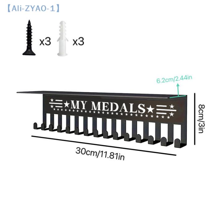 【ZYAO-1】Heavy-Duty Metal Awards Trophy Display Stand Medal Hooks Wall ...