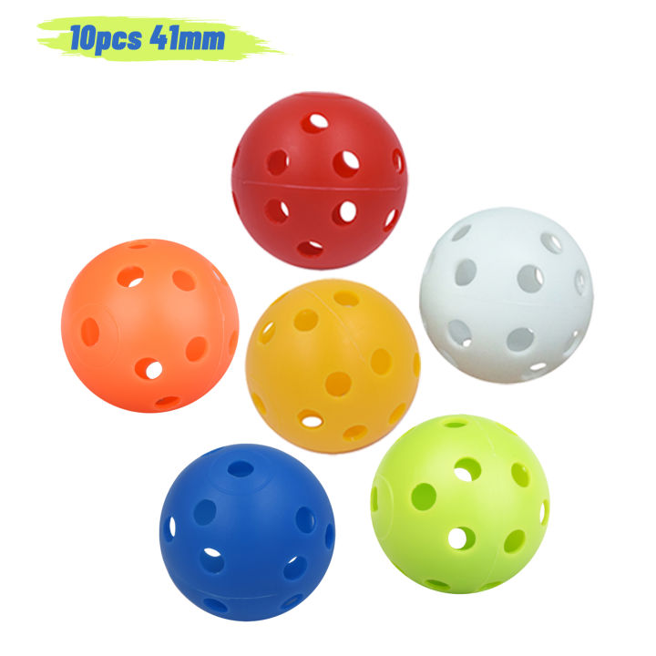 10Pcs 41 mm Golf Lightweight Hollow Plastic Training Balls with air ...