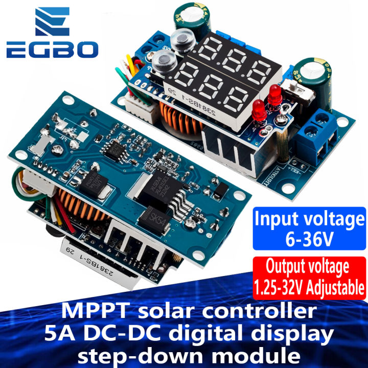 MPPT solar controller 5A DC-DC digital display step-down module ...
