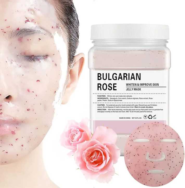 Jelly Mask Powder for Facials, Natural Rose Petals Jelly Face Mask ...
