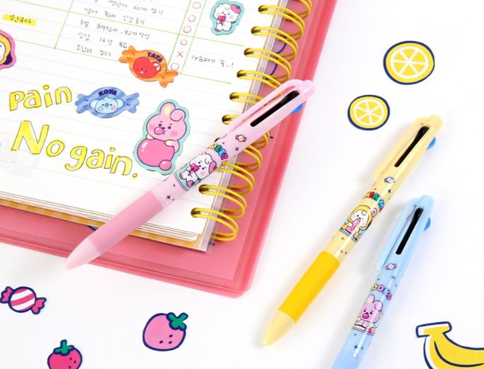 Multicolour Ballpoint Pen, 1 Pieces, Retractable Ballpoint Pen, 4-in-1 ...