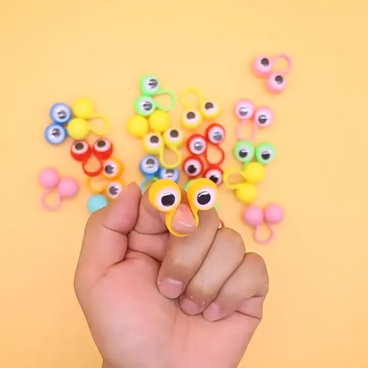 Eye Finger Puppets Eye on Ring Wiggly Eyeball Finger- 10 pcs | Daraz.com.bd