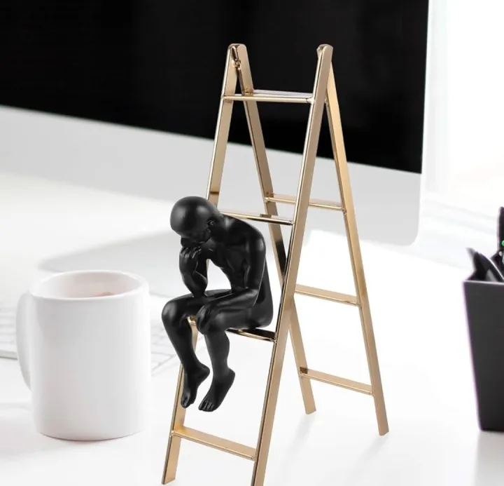 ZM The Thinker Statue Famous Thinking Man Sculptures Sitting on The ...