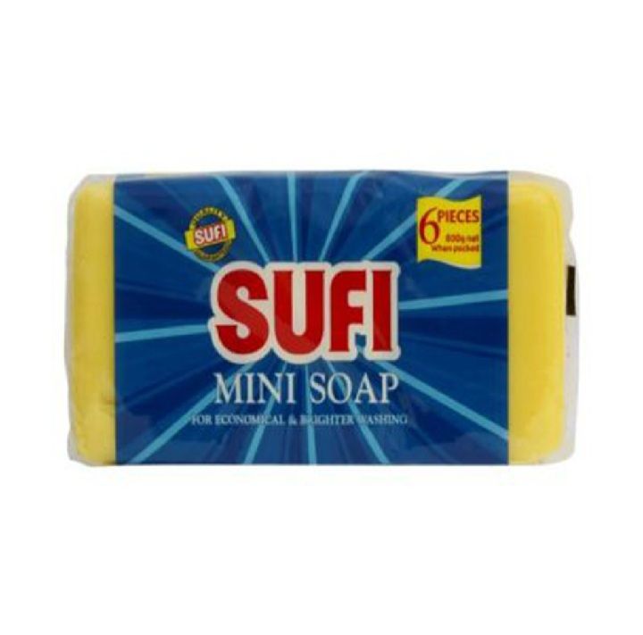 SUFI Mini Washing Soap for Clothes - Pack of 6 Soaps, 600 gm ...