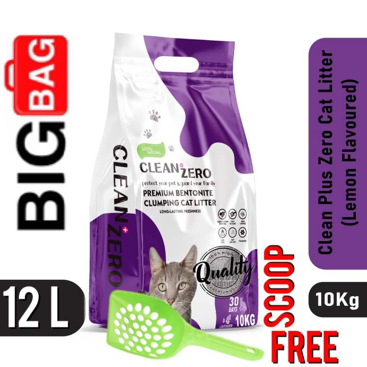 Clean + Zero High Quality Clumping Cat Litter Lavender Flavored 10Kg ...