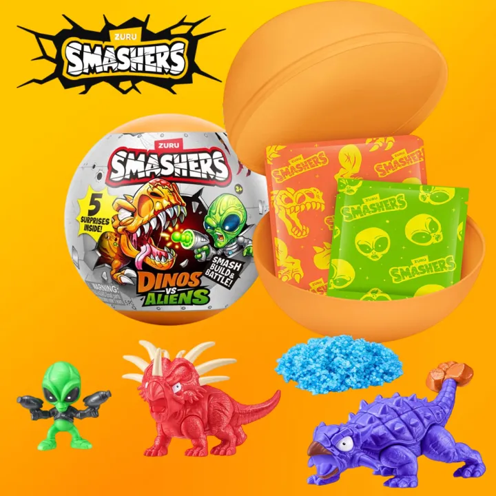 Zuru Smashers Dino Dinosaur Toys Blind Box with Alien Figure 5 ...