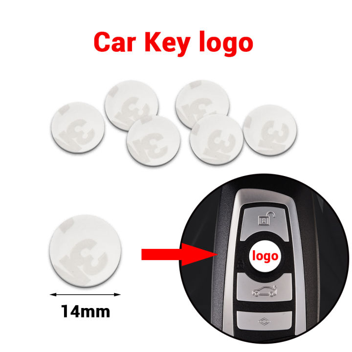 14mm Car Remote Control Key Badge Stickers for SEAT Nissan Subaru Volvo ...
