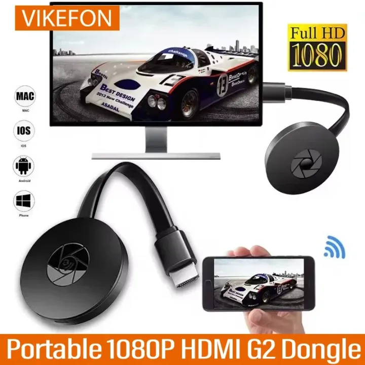 VIKEFON 1080P HDMI G2 For MiraScreen Display Anycast Wifi Portable ...