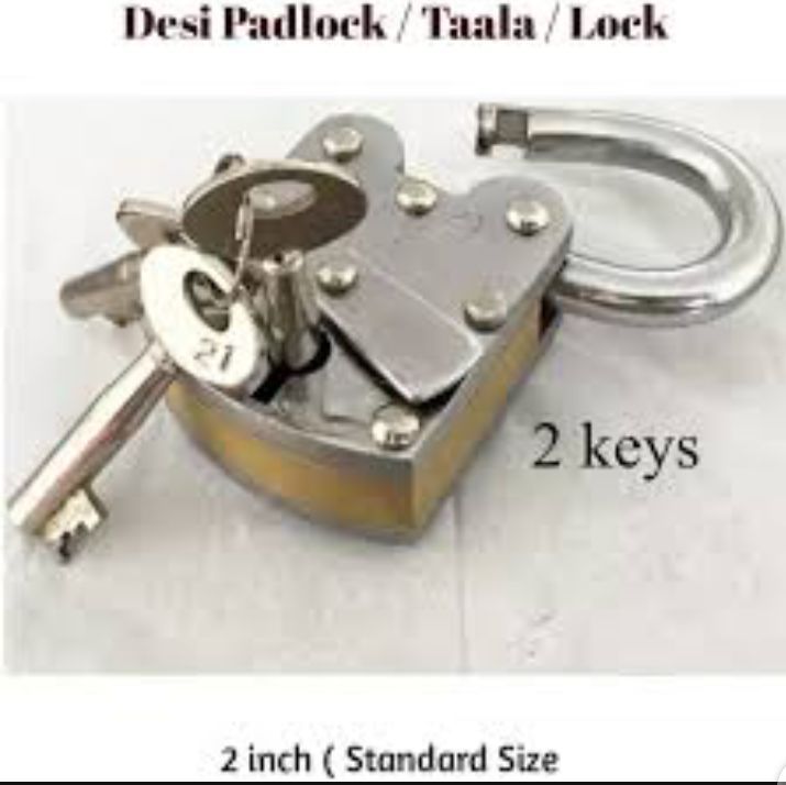 Desi padlock ( taala ,lock) heavy quality 2 | Daraz.pk