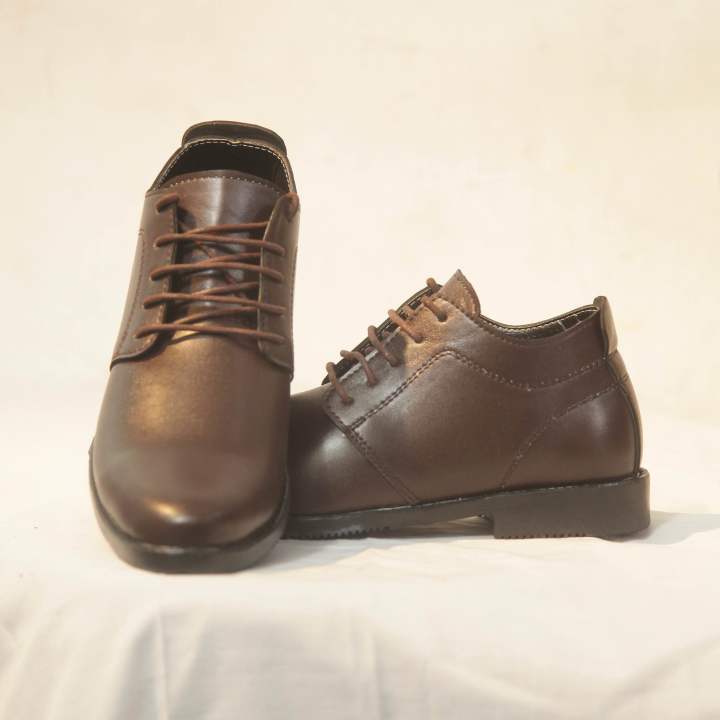 Coffee Premium Leather Lace Up Formal Shoe For Men (Nep Mart) | Daraz ...