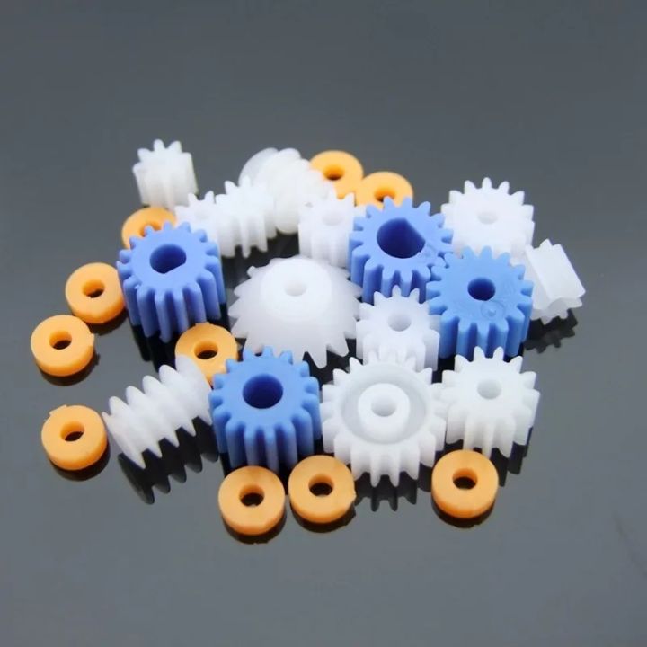 26pcs Plastic Spindle Gears Set Haft Motor Gearbox DIY Parts Reduction ...