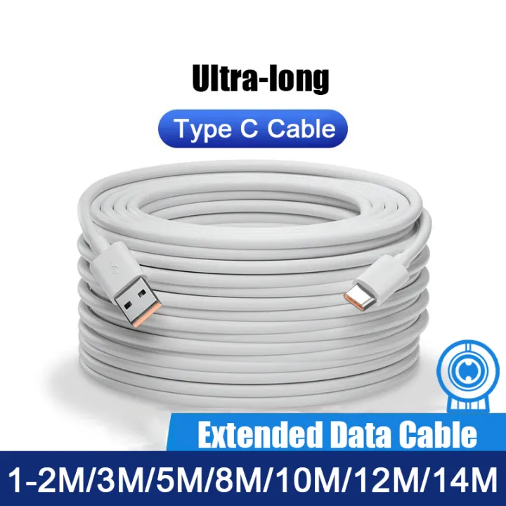 Ultra Long USB To Type C Cable For Xiaomi Redmi Huawei Mobile Phones ...
