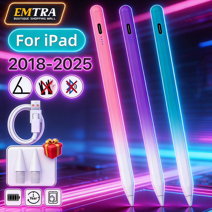 For Apple Pencil 2 1 No Bluetooth Needed Palm Rejection Power Display ...