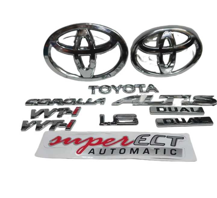 TOYOTA COROLLA ALTIS 1.6 Monogram/Emblem/Logo Complete Set | Daraz.pk