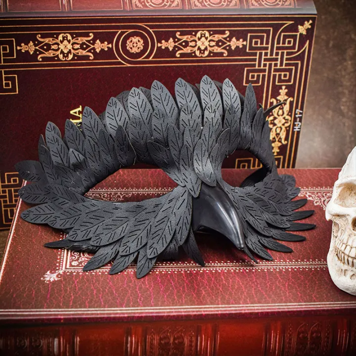 Bird Beak Eagle Mask Cosplay Owl Feather Half Face Animal Masks ...